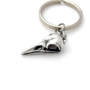 Raven Bird Skull Keychain Ornithology Charm Taxidermy Key - Etsy