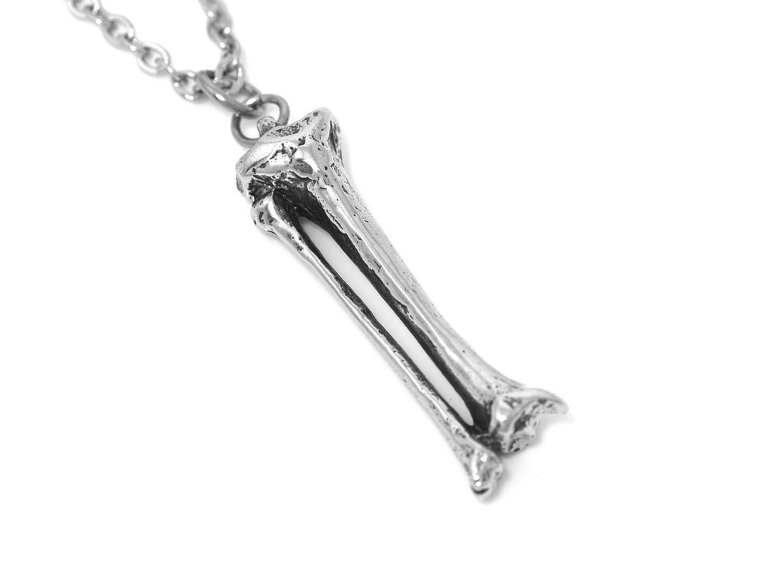 Tibia and Fibula Bone Charm Necklace, Handmade Anatomical Jewelry - Etsy