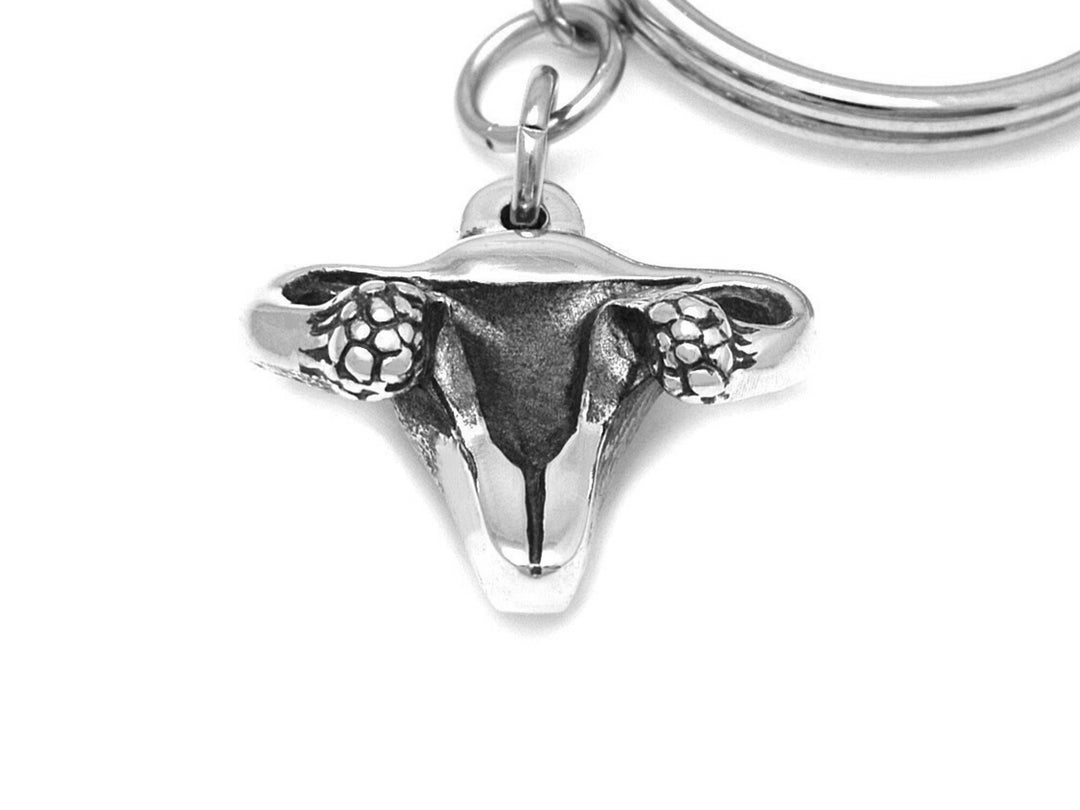 Uterus Keychain, Womb Keyring, Anatomical Key Holder in Pewter - Etsy