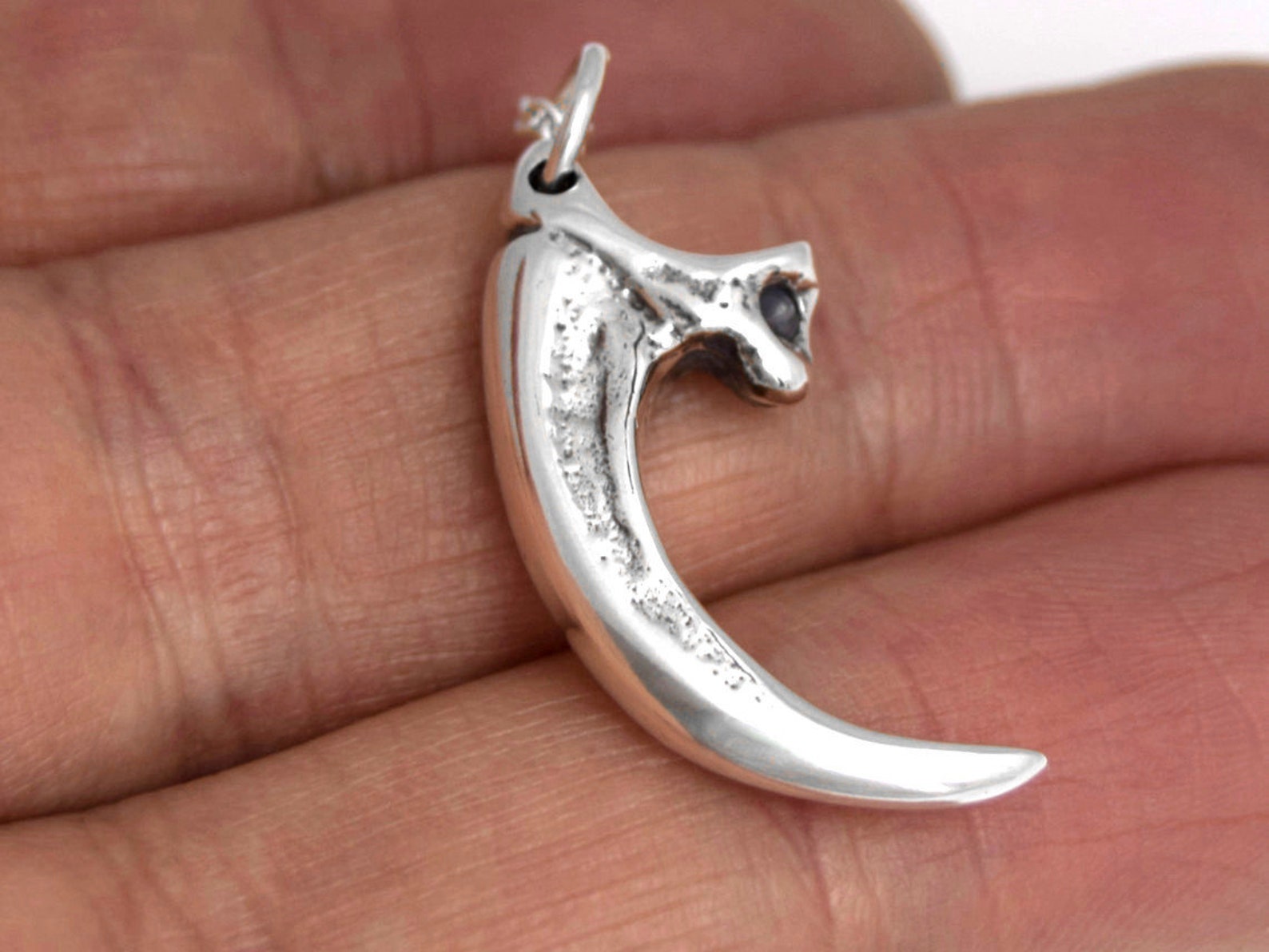 Sterling Silver Eagle Talon Pendant Necklace Animal Claw - Etsy