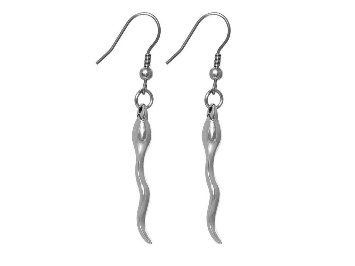 Sperm Earrings in Polished Pewter, Semen Charms, Fertility Jewelry - Etsy