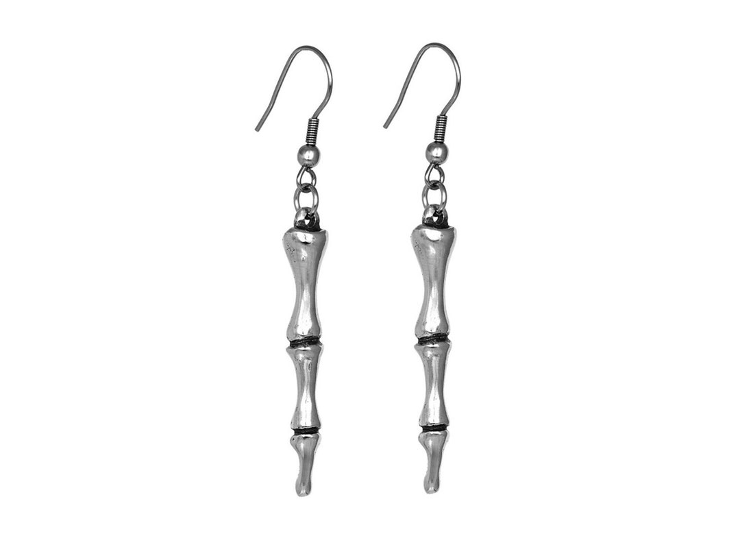 Finger Bone Earrings, Phalanx Charms, Halloween Jewelry - Etsy