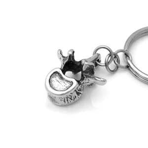 Handmade Lumbar Vertebrae Keychain in Pewter, Scoliosis Chiropractor - Etsy