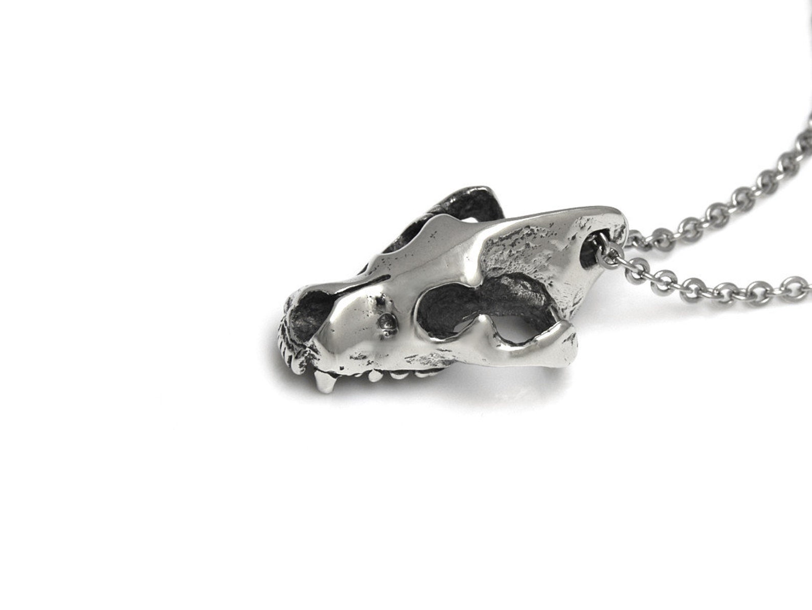 Hyena Skull Necklace Carnivore Animal Head Pendant Jewelry in - Etsy