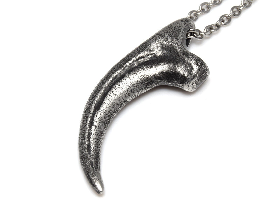 Antiqued Velociraptor Claw Necklace Dinosaur Pendant Animal - Etsy