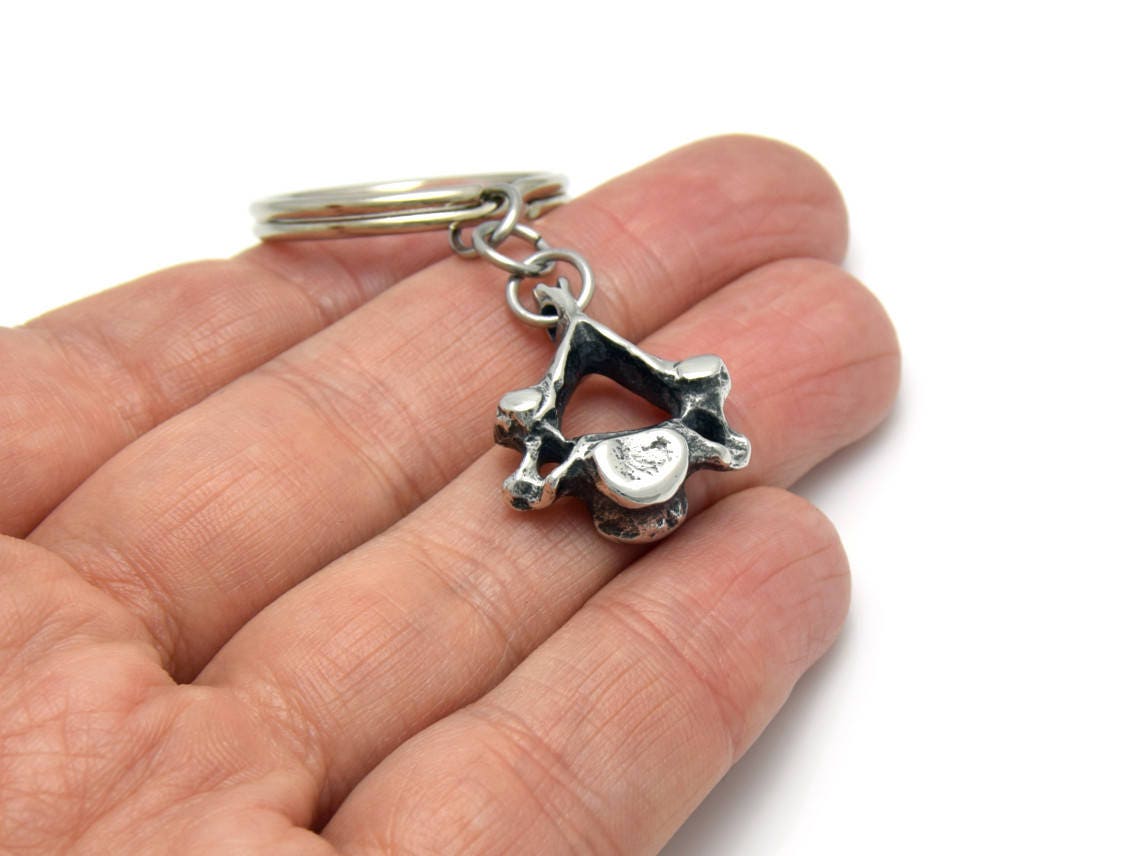 Human Cervical Vertebra Keychain Spine Bone Charm Key | Etsy