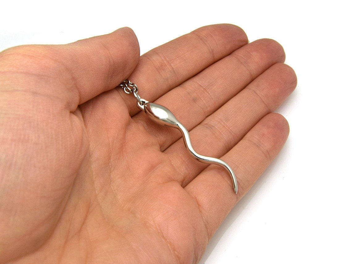 Sperm Necklace Semen Male Fertility Jewelry in Pewter - Etsy