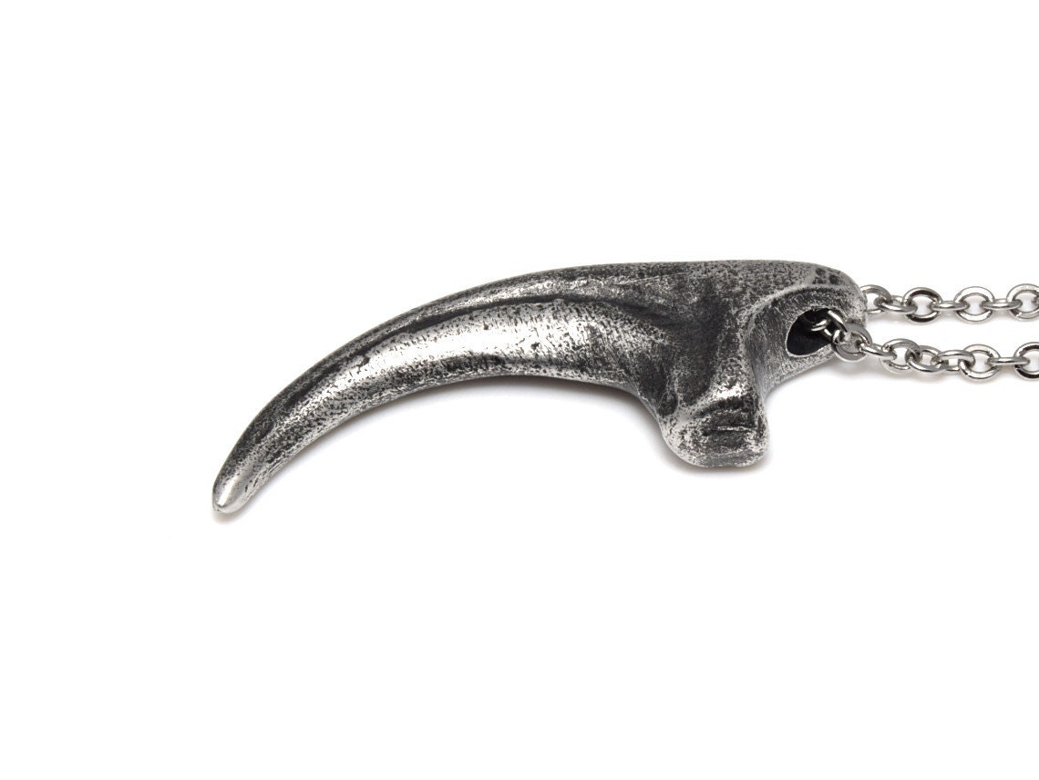 Antiqued Velociraptor Claw Necklace Dinosaur Pendant Animal - Etsy Sweden