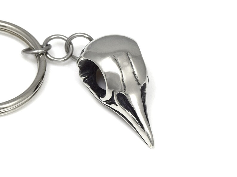 Mourning Dove Skull Keychain Bird Keyring in Pewter - Etsy