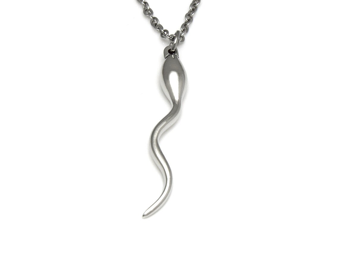 Sperm Necklace Semen Male Fertility Jewelry in Pewter | Etsy
