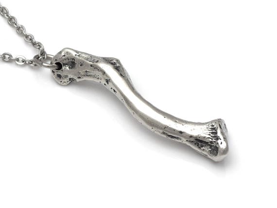 Human Clavicle Bone Necklace in Pewter Anatomical Collarbone | Etsy