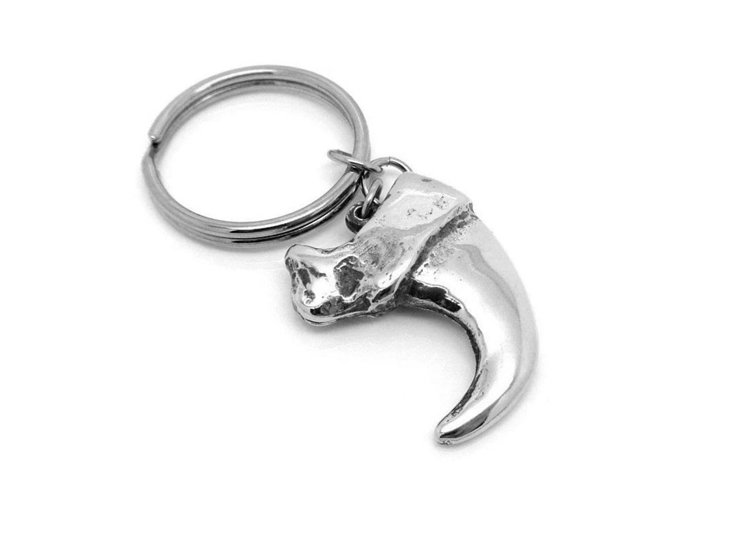 Lynx Claw Keychain in Pewter, Wild Cat Talon Key Ring, Animal Key Chain ...