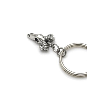 Handmade Ram Skull Keychain in Pewter Aries Zodiac Key Ring - Etsy