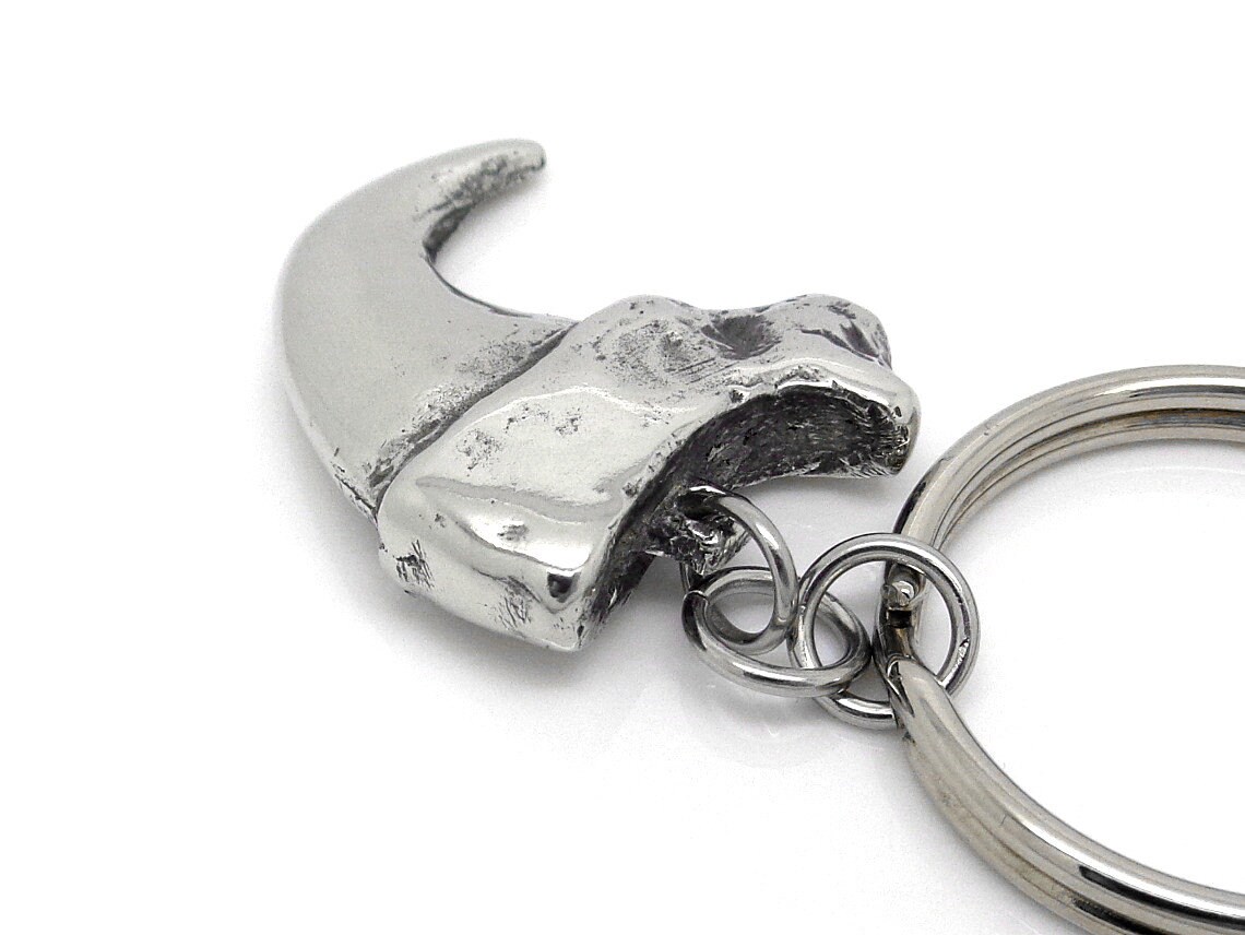 Lynx Claw Keychain in Pewter Wild Cat Talon Key Ring Animal | Etsy