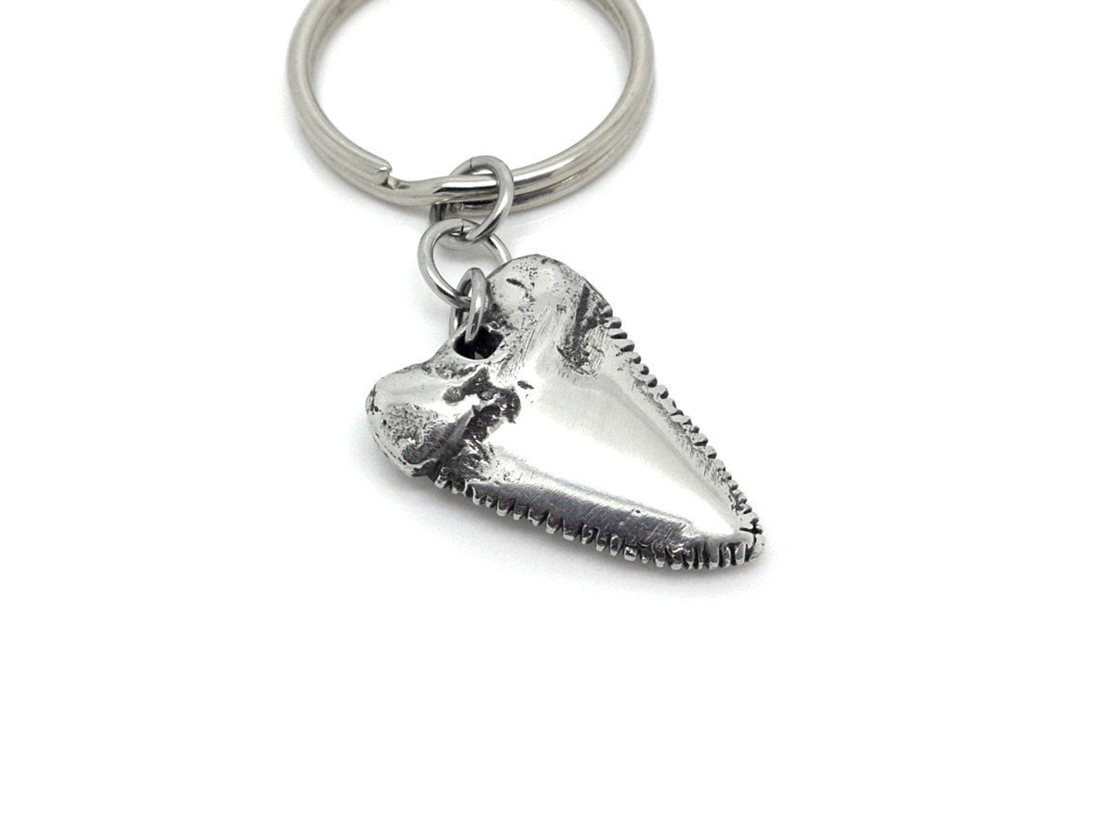 Handmade Shark Tooth Keychain Sharktooth Key Holder in - Etsy