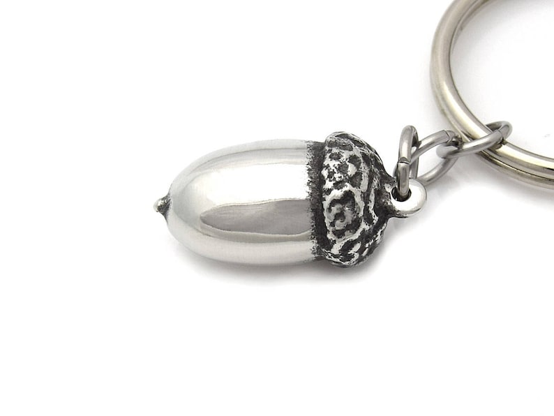 Acorn Keychain Nature Keyring Oak Key Holder in Pewter | Etsy