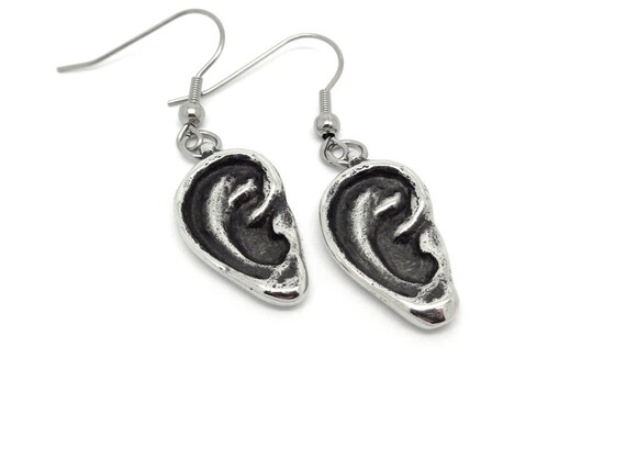 Dangle Human Ear Charm Earrings Anatomy Jewelry in Handmade | Etsy