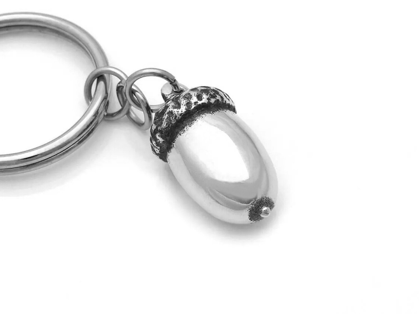 Acorn Keychain, Nature Keyring Oak Key Holder in Pewter - Etsy