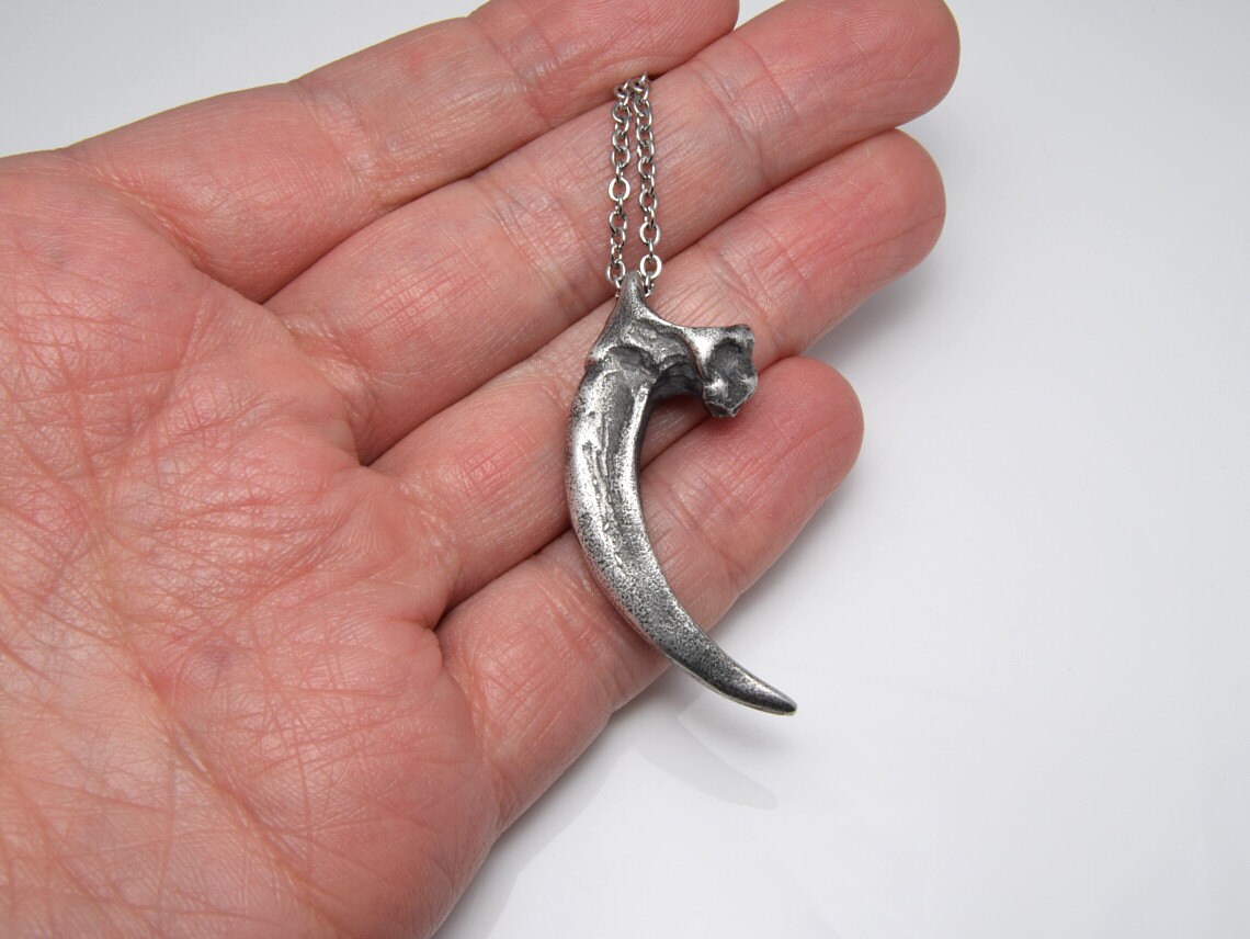 Antiqued Metal Harpy Eagle Talon Necklace Bird Claw Pendant - Etsy