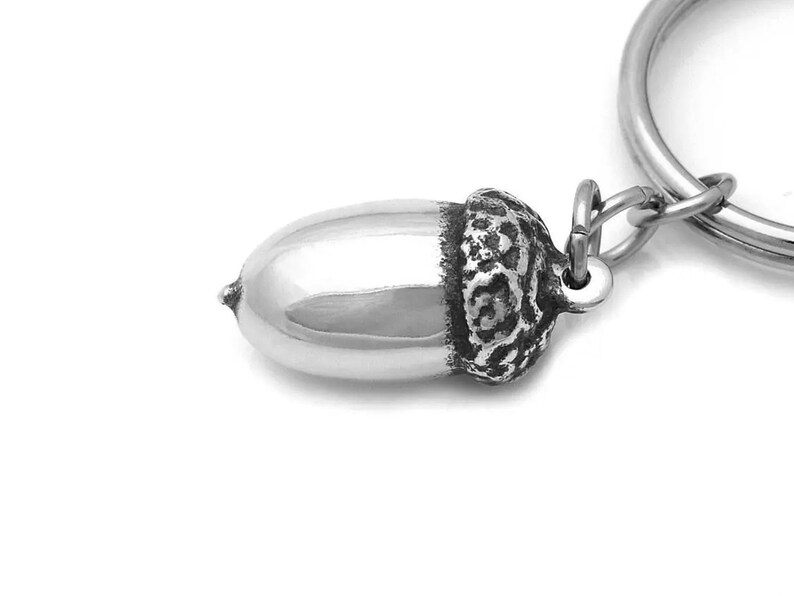 Acorn Keychain, Nature Keyring Oak Key Holder in Pewter - Etsy