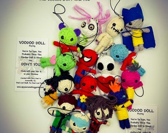 Mini Voodoo Style Doll Crochet Amigurumi Keychain Backpack - Etsy