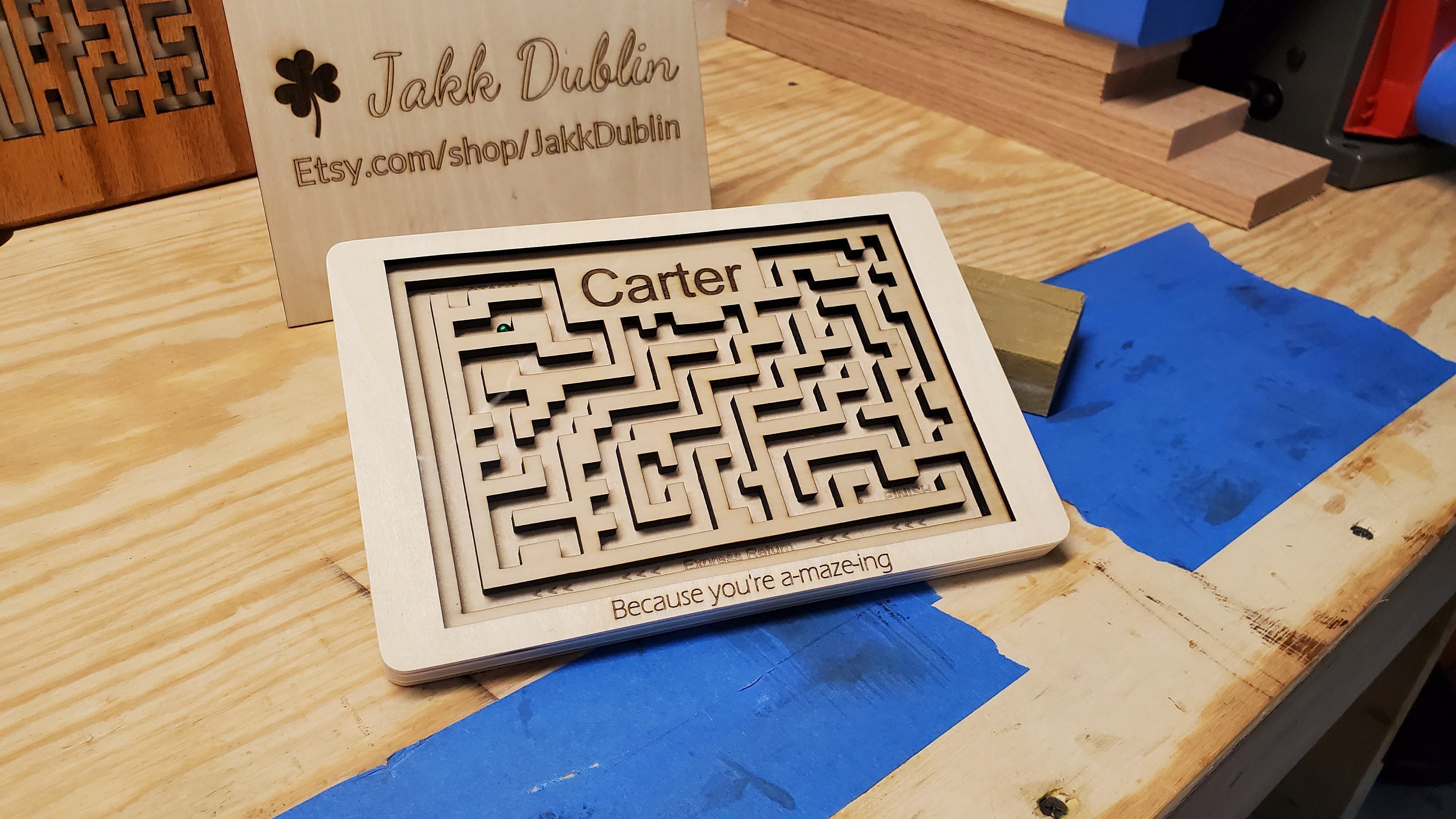 Customizable Wooden Maze Puzzle - Brain Games - Etsy