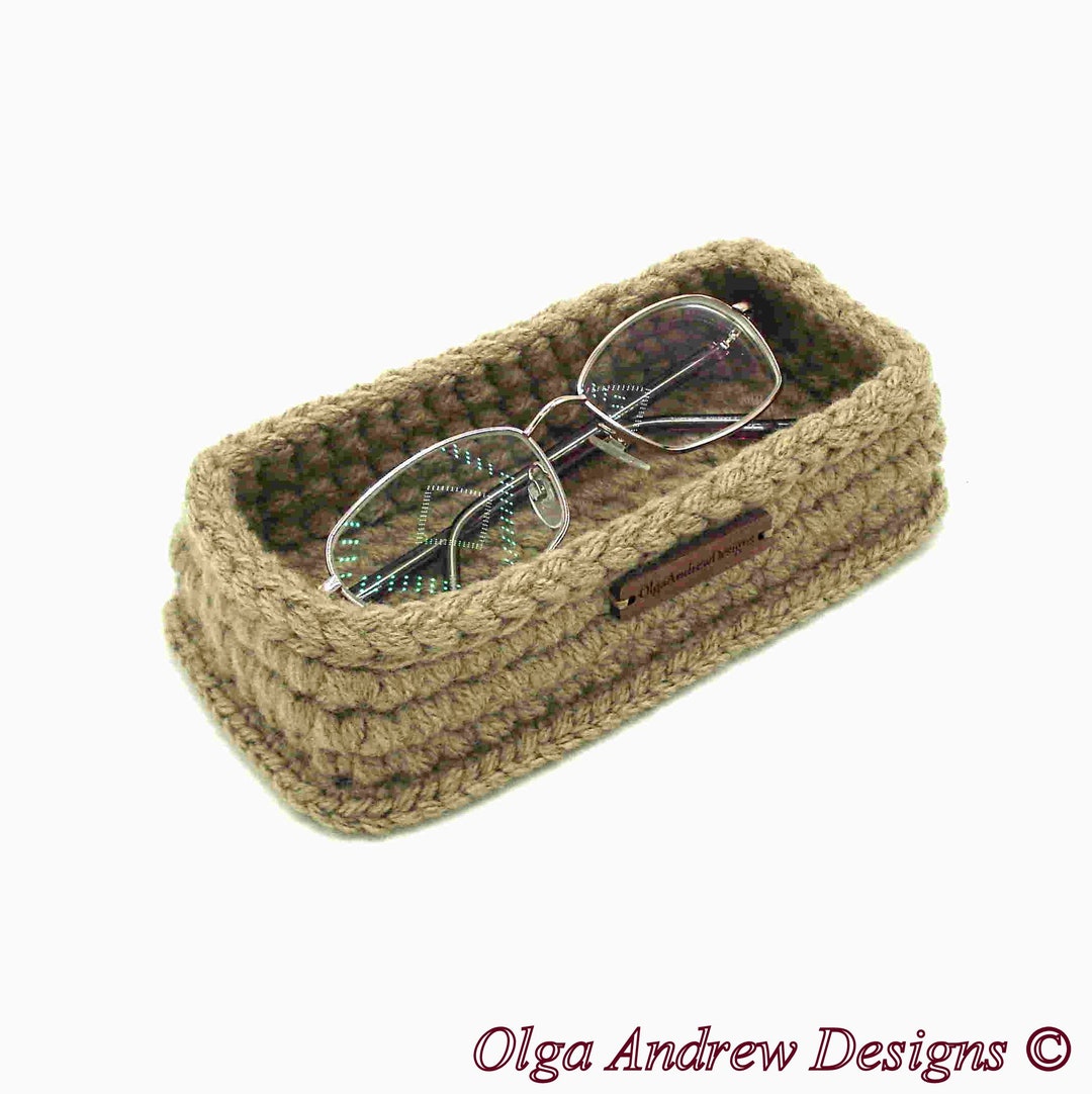 Mens Nightstand Eyeglasses Tray, Small Rectangular Glasses Holder ...