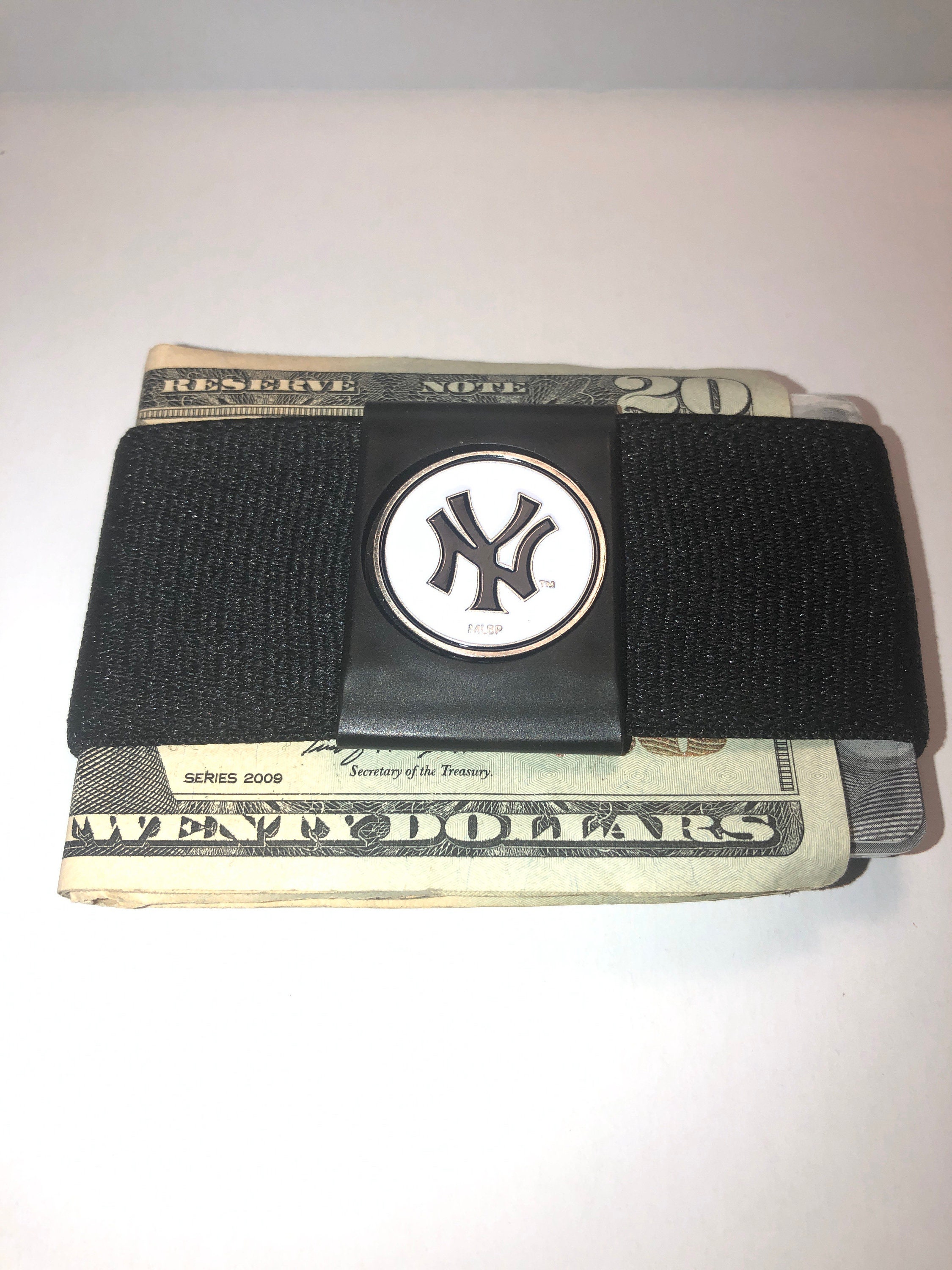 NY Yankees Money Clip Wallet: Slim Elastic Front Pocket Card Holder - Etsy