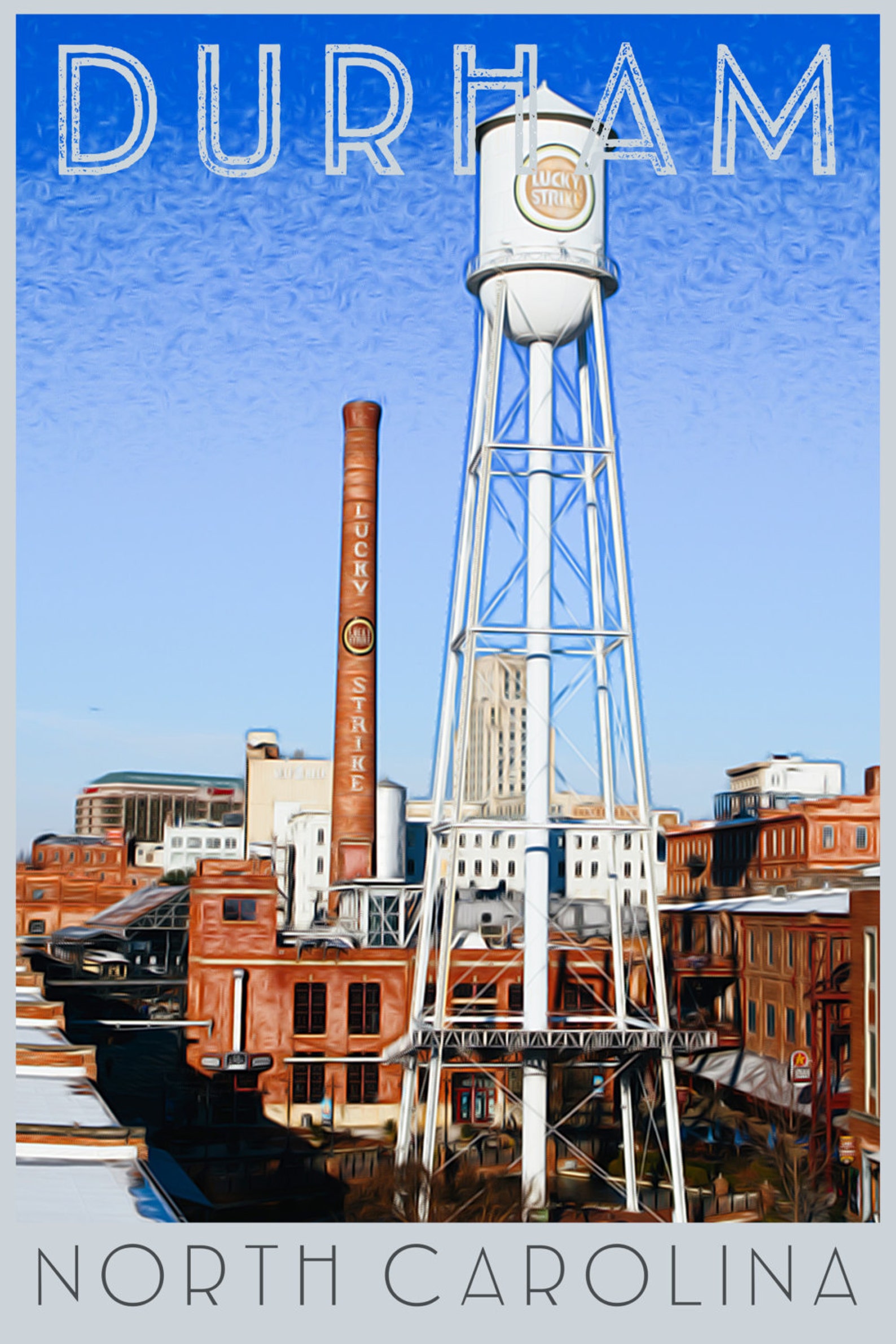 Print - Durham, NC - Digital Art - Etsy