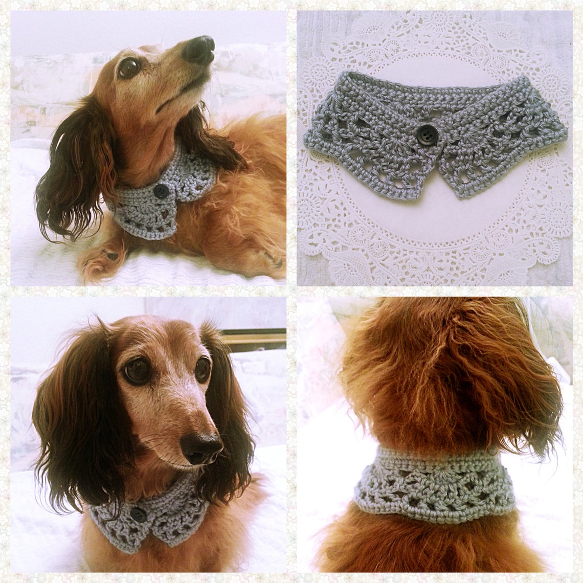 Dog Scarf Dog Collar Dog Bandana Dog Cowl Crocheted Scarf - Etsy UK