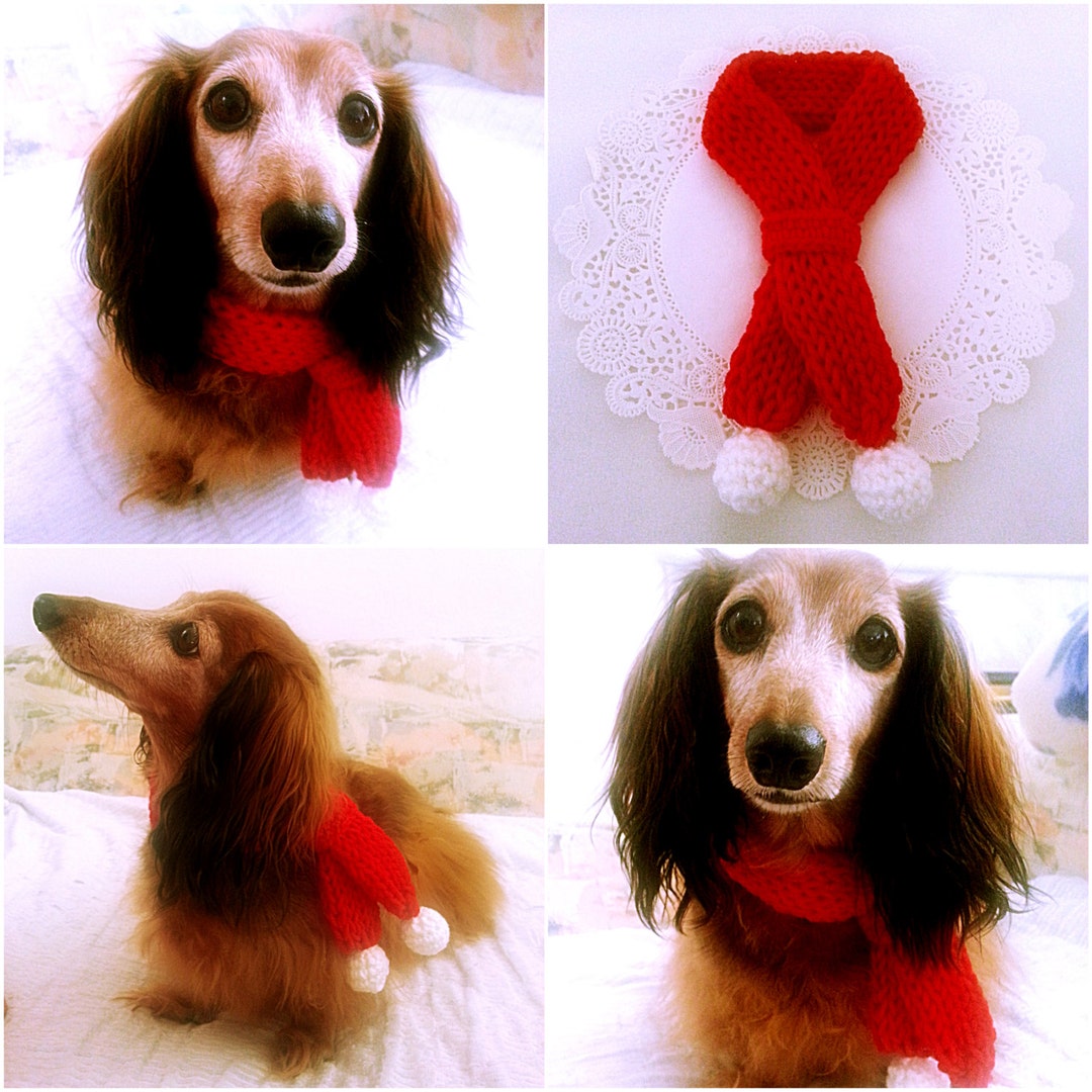 Dog Scarf, Christmas Dog Collar, Dog Bandana, Dog Cowl, Crocheted Scarf ...