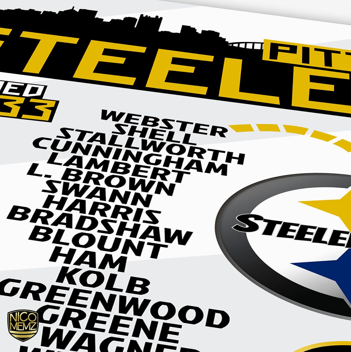 Pittsburgh Steelers History Timeline Poster bradshaw - Etsy