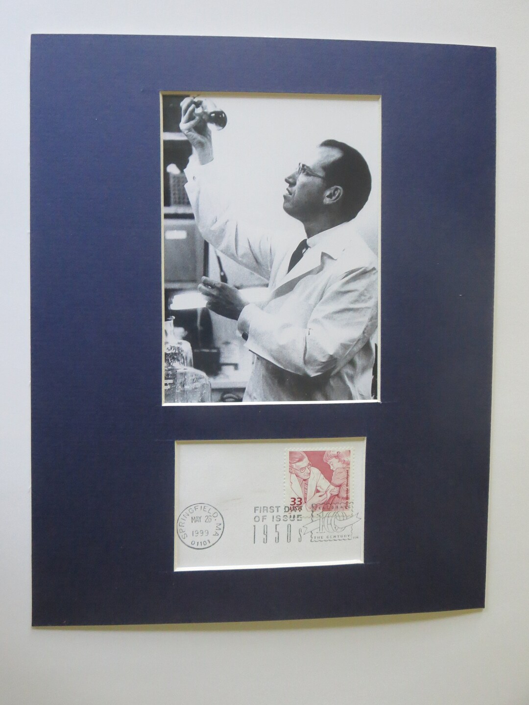Jonas Salk Defeats Polio Honored by Its Own Stamp - Etsy