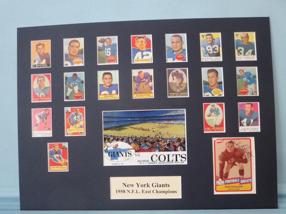 New York Giants 1958 NFL East Champions Led by Frank Gifford and Sam ...