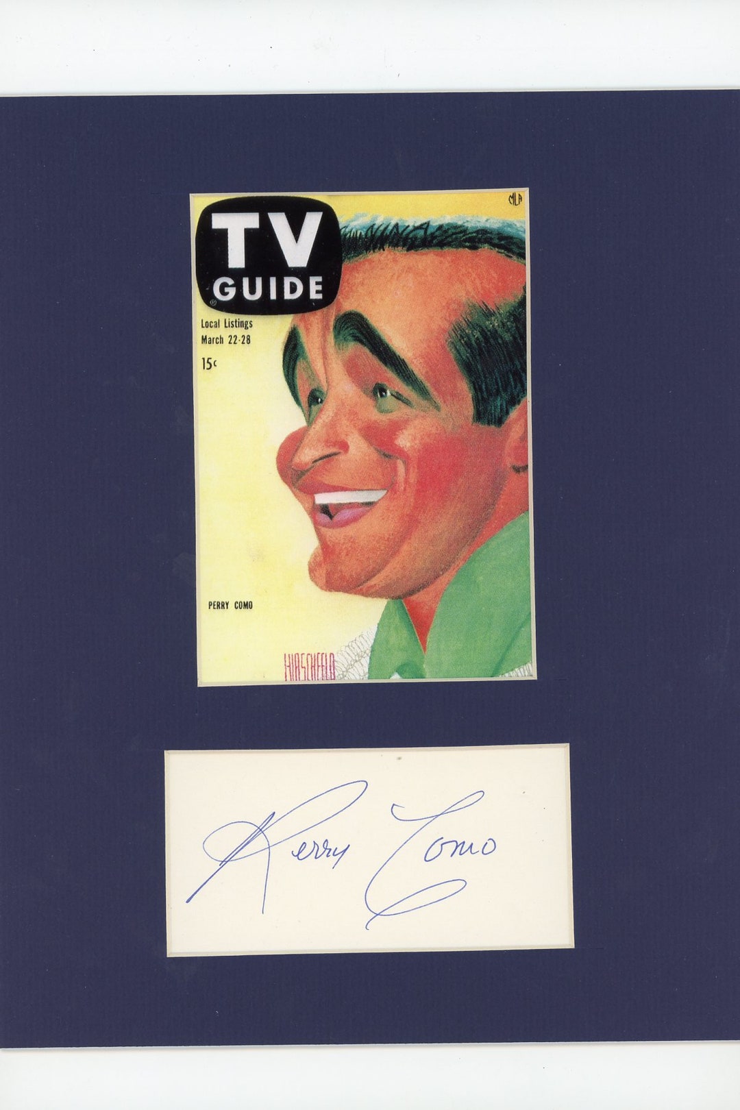 Singer and TV Star Perry Como & Perry Como Autograph - Etsy