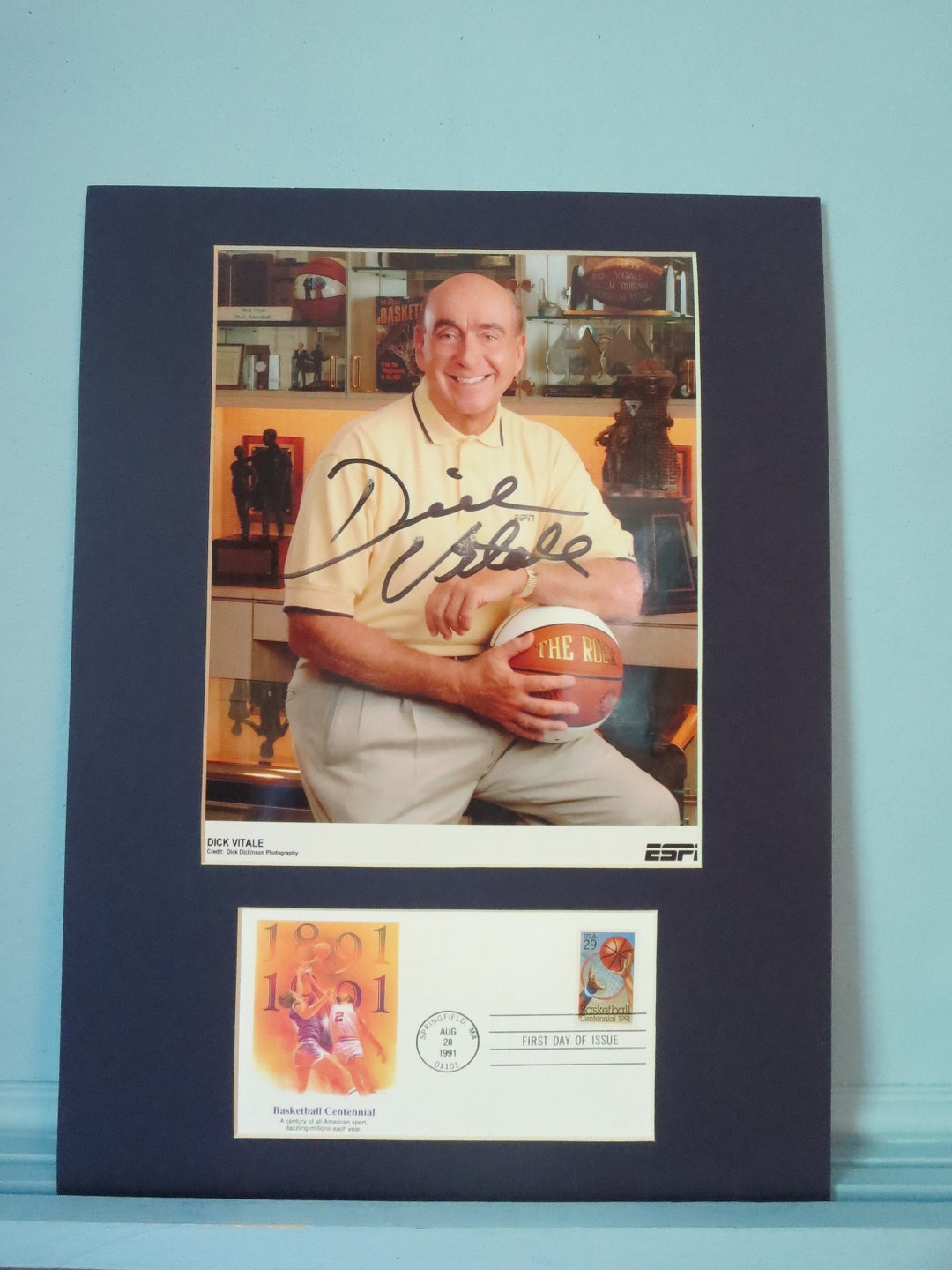 College Basketball Announcer Dick Vitale and His Autograph - Etsy