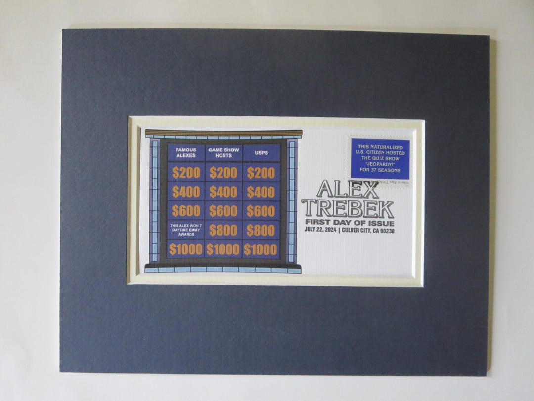 TV Game Show Host of Jeopardy - Alex Trebek & First Day Cover of His ...