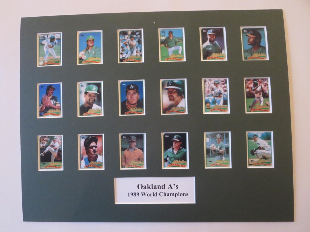 Oakland A's - 1989 World Series Champs Managed by Tony Larussa and Led ...