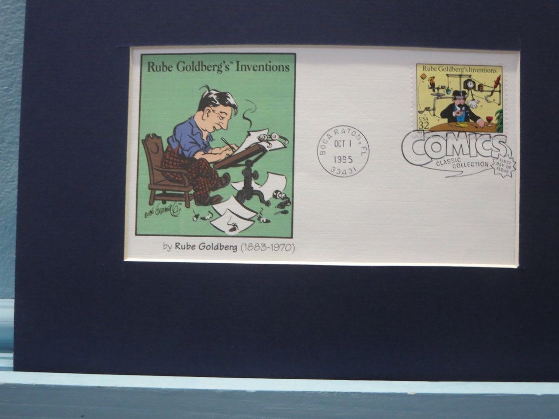 Comic Strip the Rube Goldberg Inventions & His Own Picture | Etsy