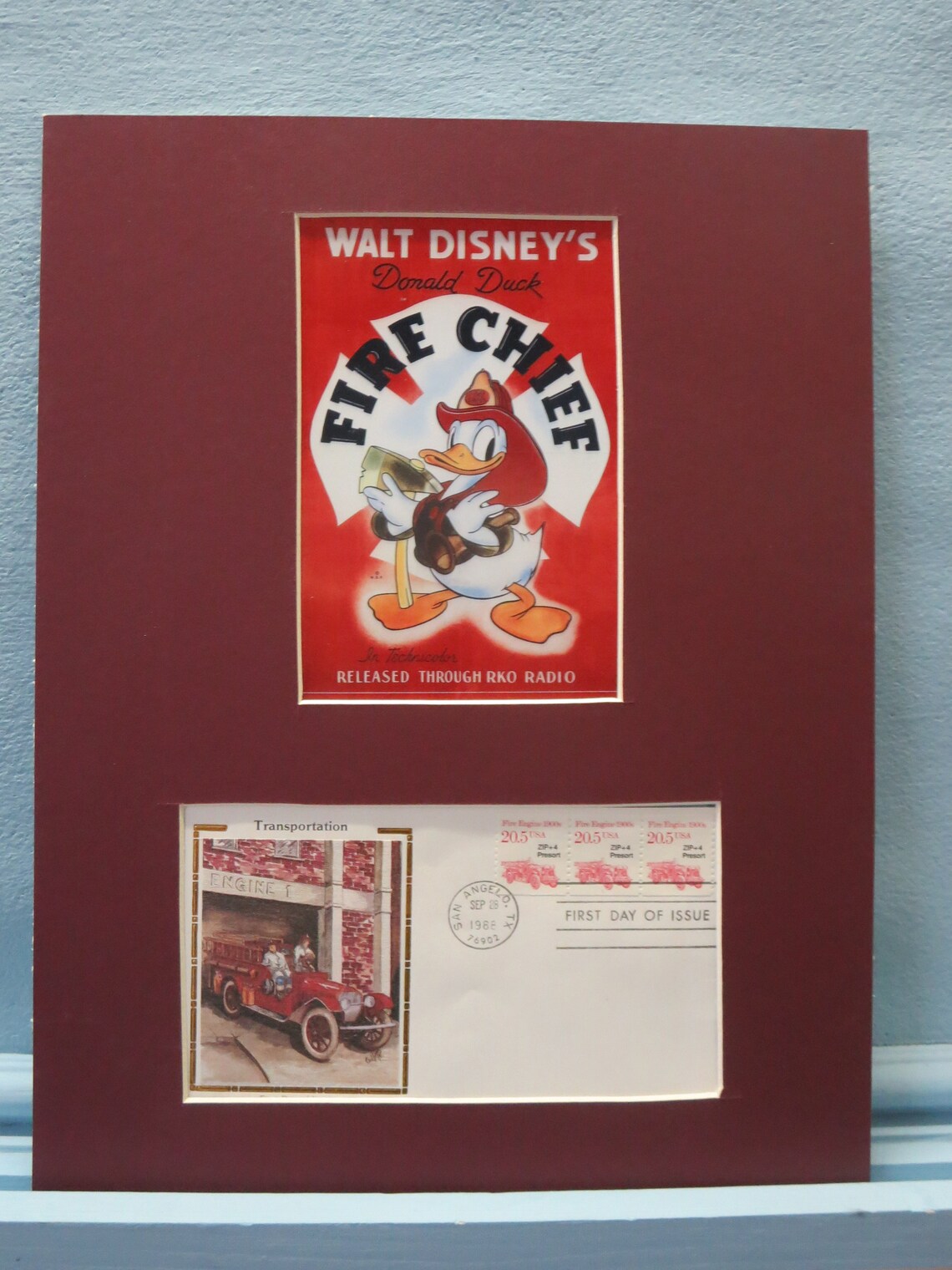 Donald Duck Salutes the Firemen of America & First Day Cover Honoring ...