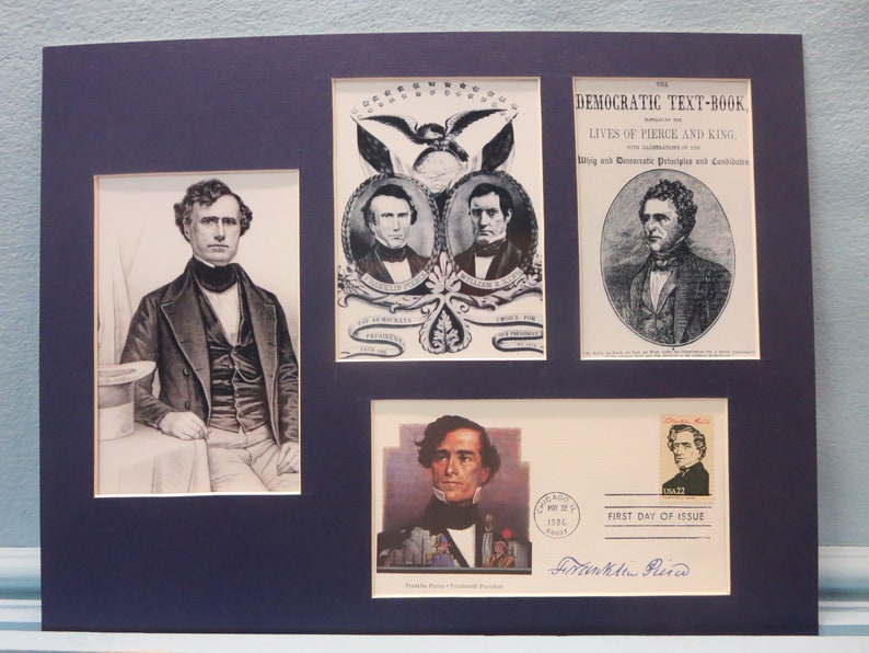 President Franklin Pierce & First Day Cover of His Own Stamp | Etsy