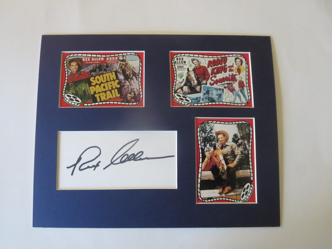 B Western Movie Star - Rex Allen and His Autograph - Etsy