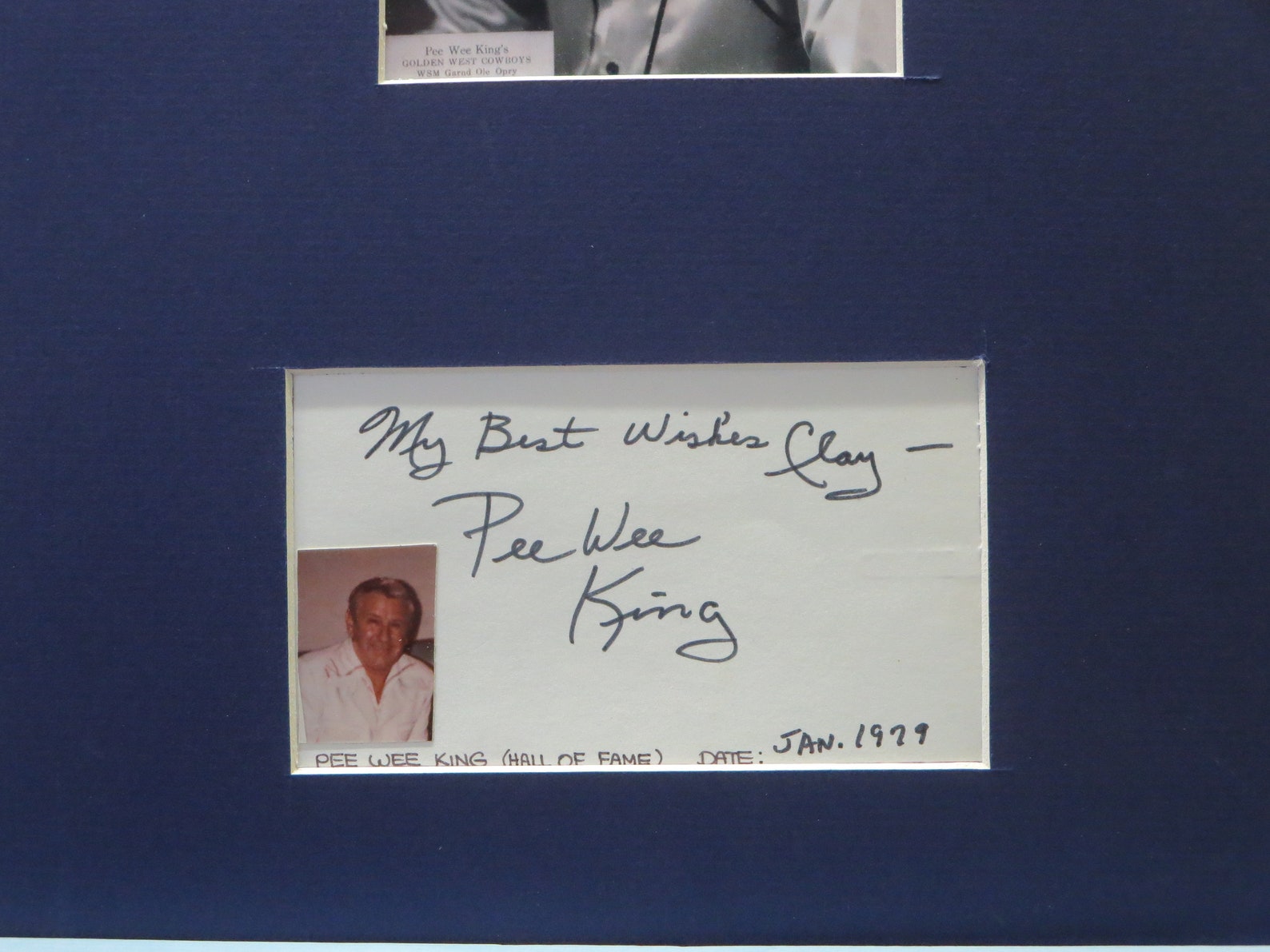 Legendary Music Great - Country Singer Pee Wee King (the Tennessee ...