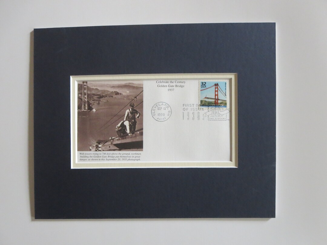 San Francisco - the Golden Gate Bridge & First Day Cover of Its Stamp ...