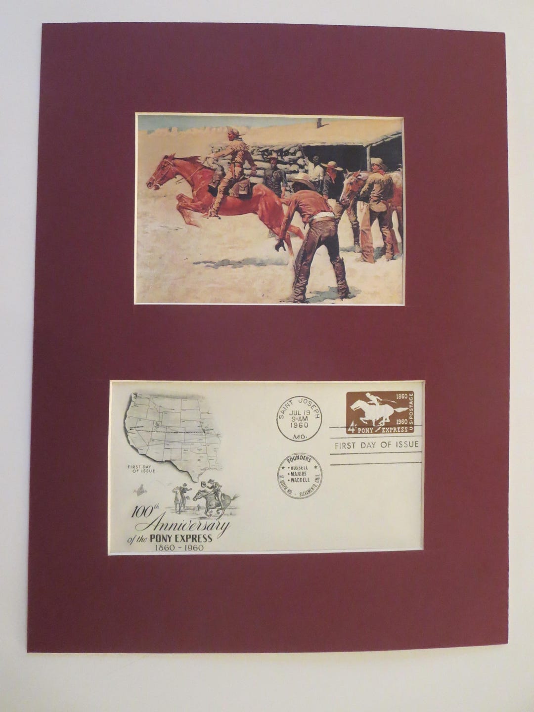 Federic Remington's Painting Honoring the Pony Express & First Day ...