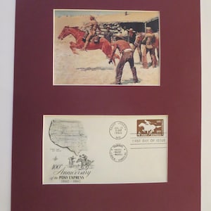 Federic Remington's Painting Honoring the Pony Express & First Day ...