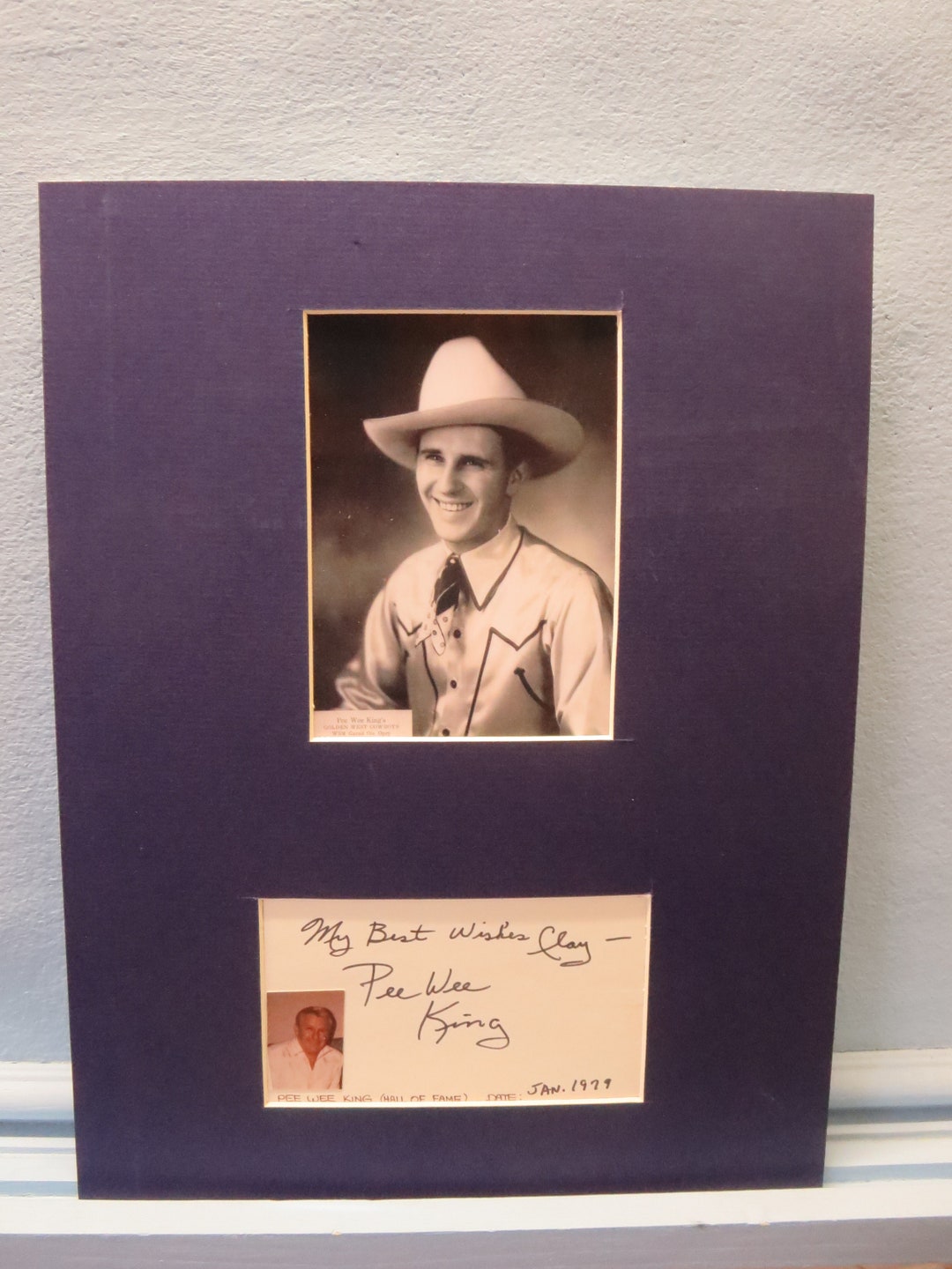 Legendary Music Great - Country Singer Pee Wee King (the Tennessee ...
