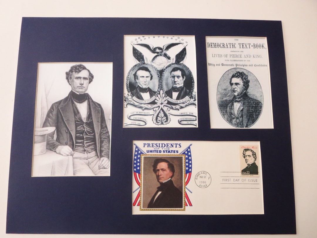President Franklin Pierce & First Day Cover of His Own Stamp - Etsy