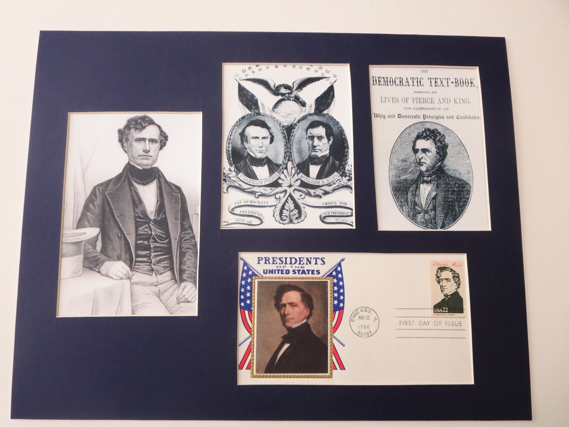 President Franklin Pierce & First Day Cover of His Own Stamp - Etsy