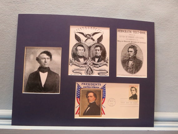 President Franklin Pierce & First day Cover of his own stamp | Etsy